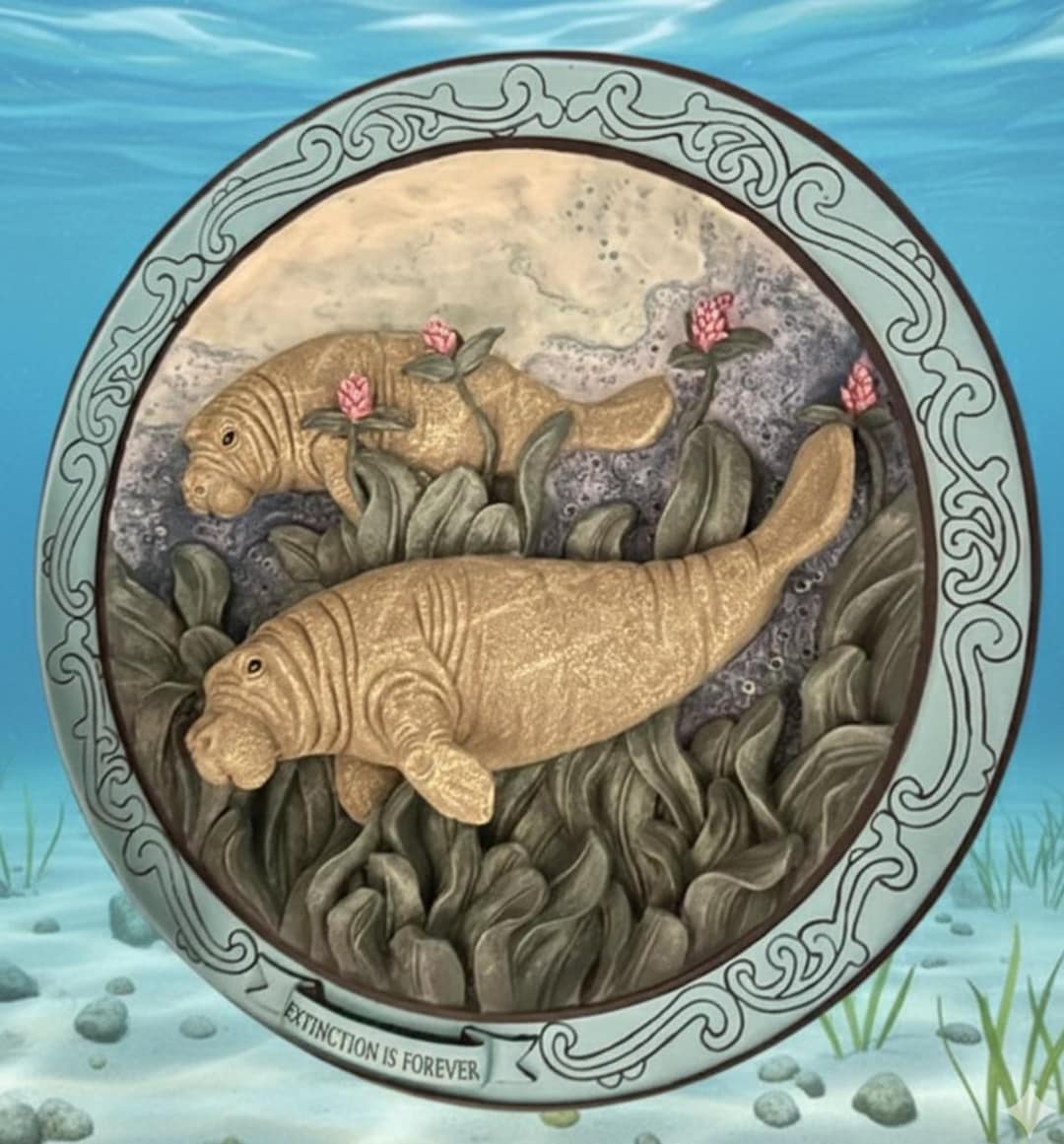 Vintage Seaworld Manatee Relief Plaque | Limited Edition - Etsy