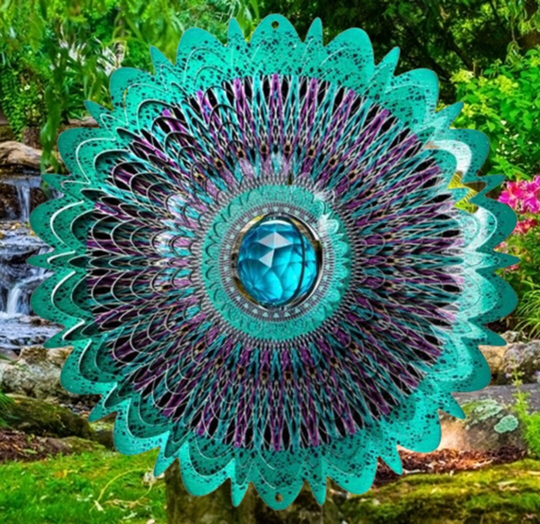 Crystal Cosmic Mandala 12 Stainless Steel Wind Spinner - Etsy