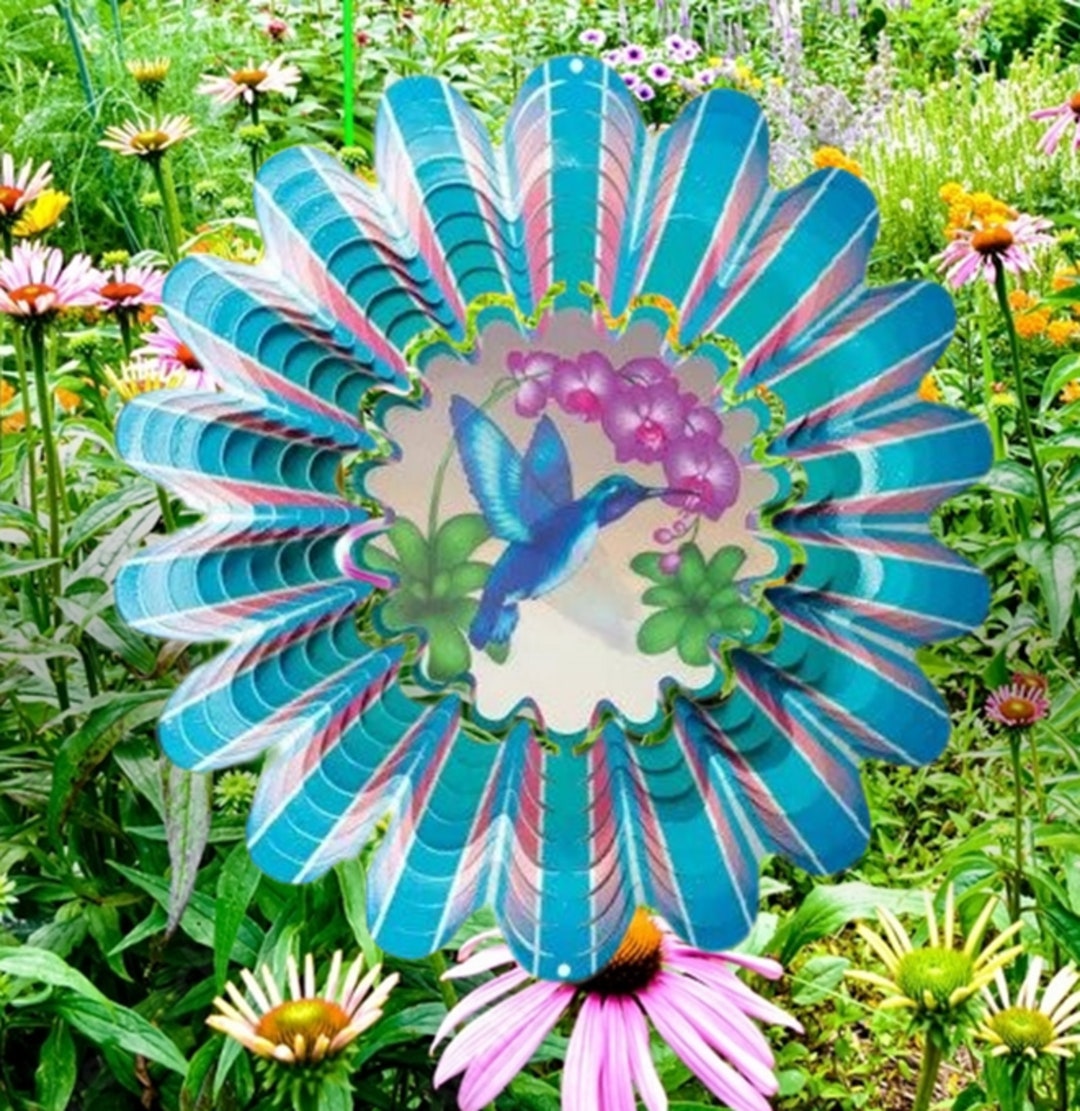Animated Hummingbird Stainless Steel 12 Wind Spinner - Etsy