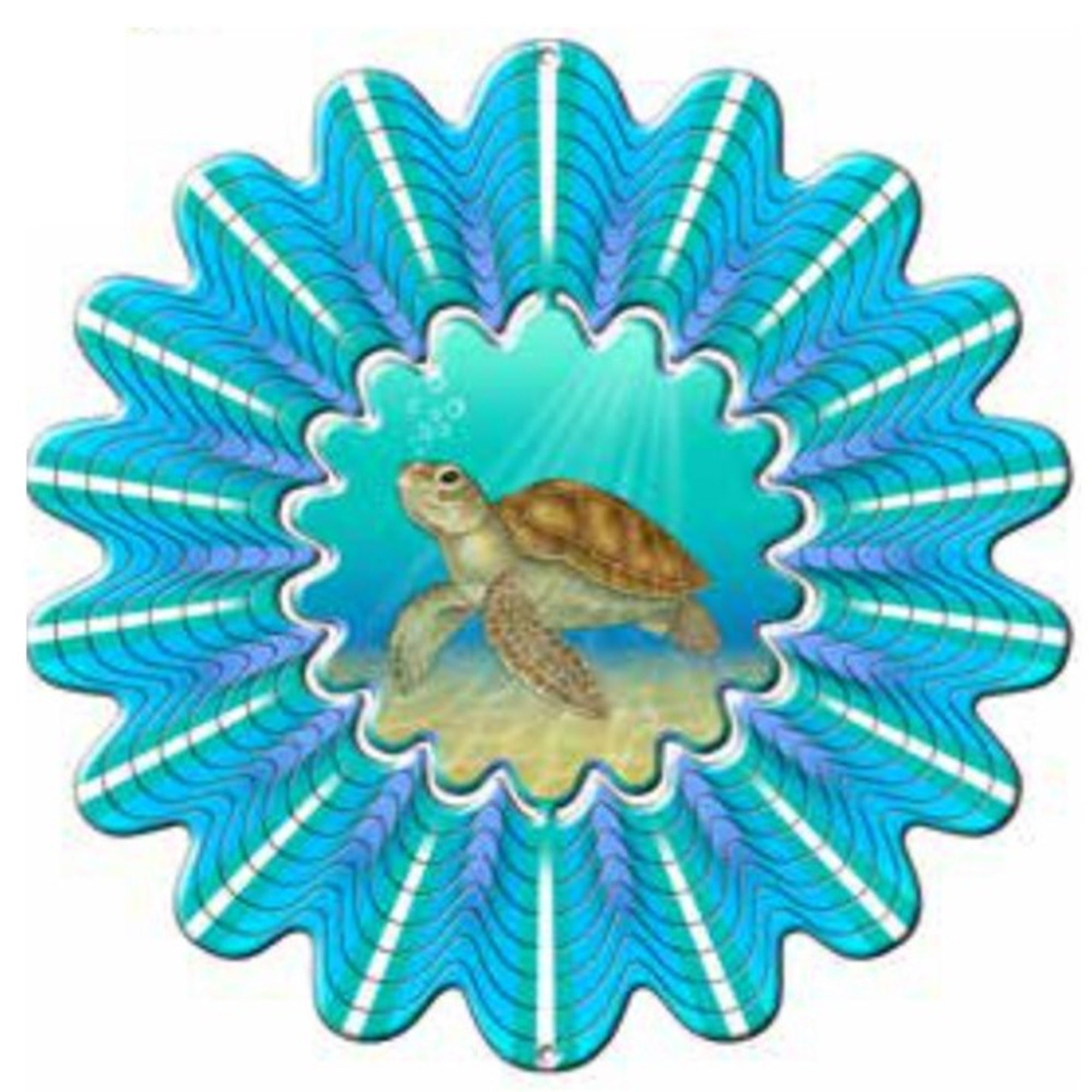 Animated Sea Turtle 12" Stainless Steel Wind Spinner - Etsy