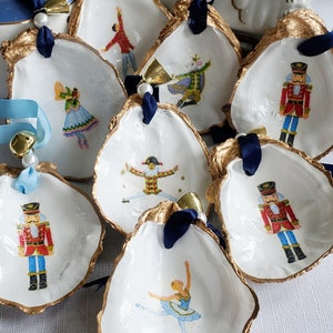 Oyster Shell Nutcracker Christmas Ornaments - Set of 8 - Etsy
