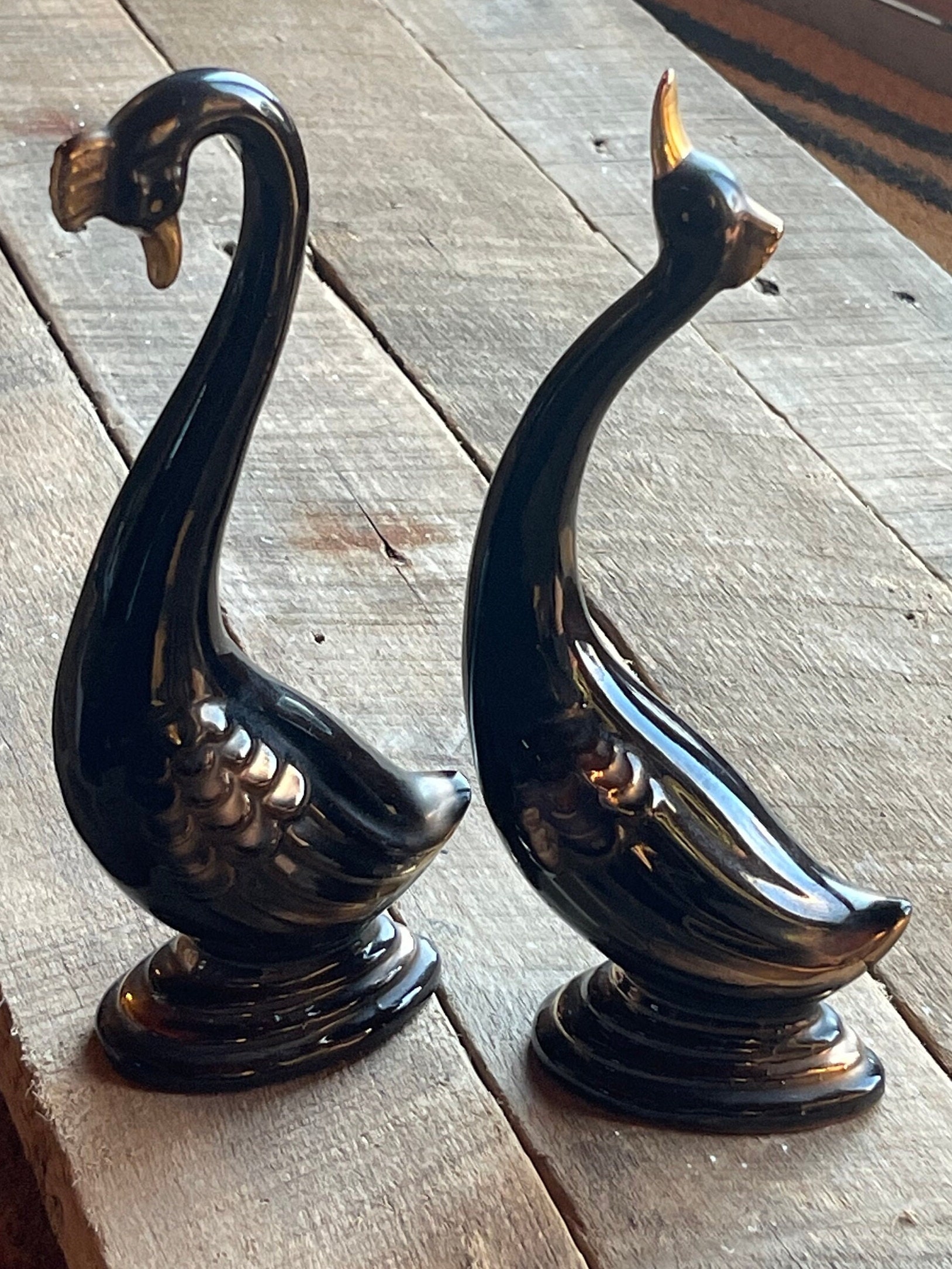 Pair Vintage Ceramic Mid-century Duck Statues - Etsy