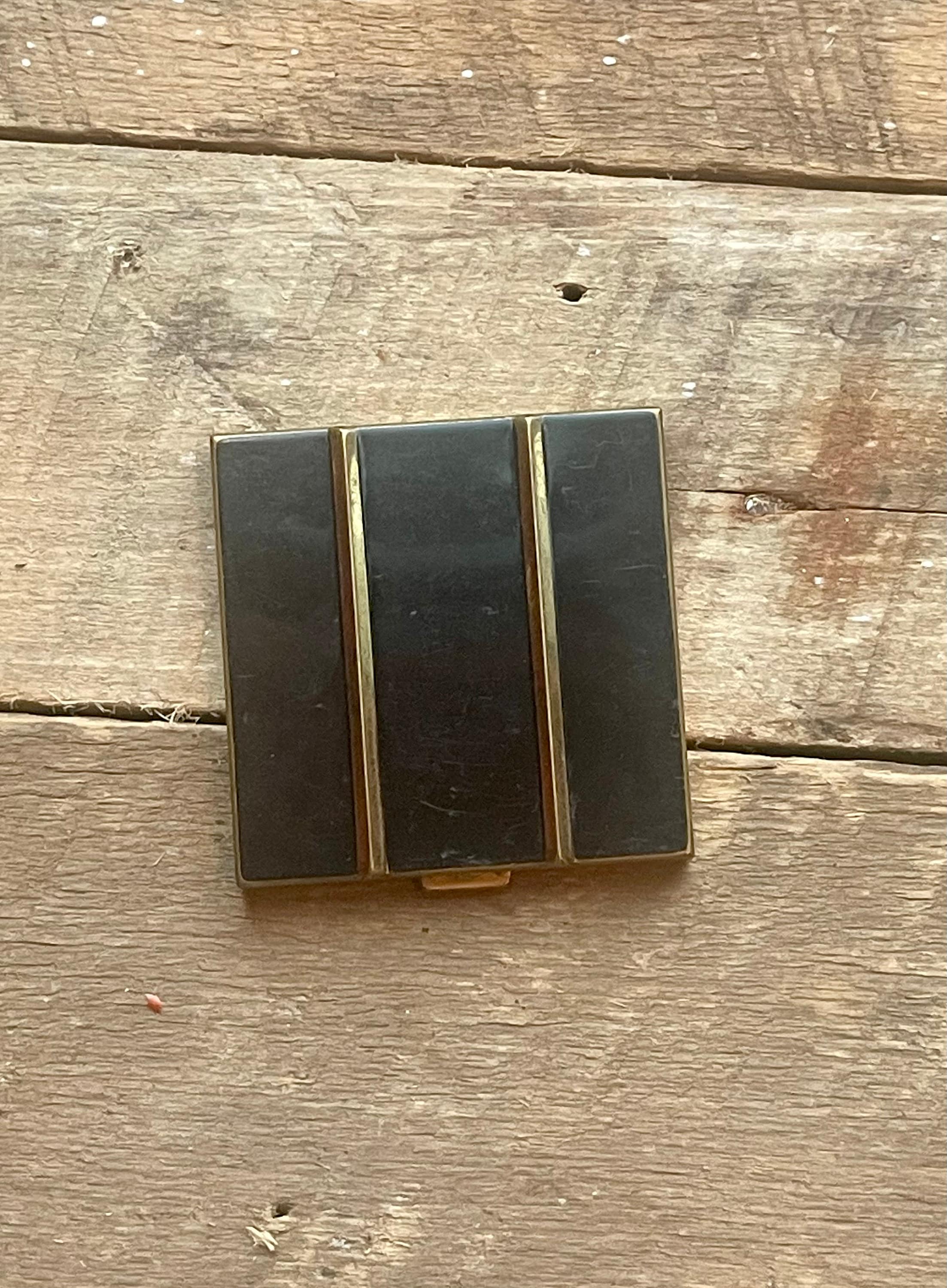 1950s Volupte Makeup Compacts Gold and Rhinestones Black Lacquer and ...