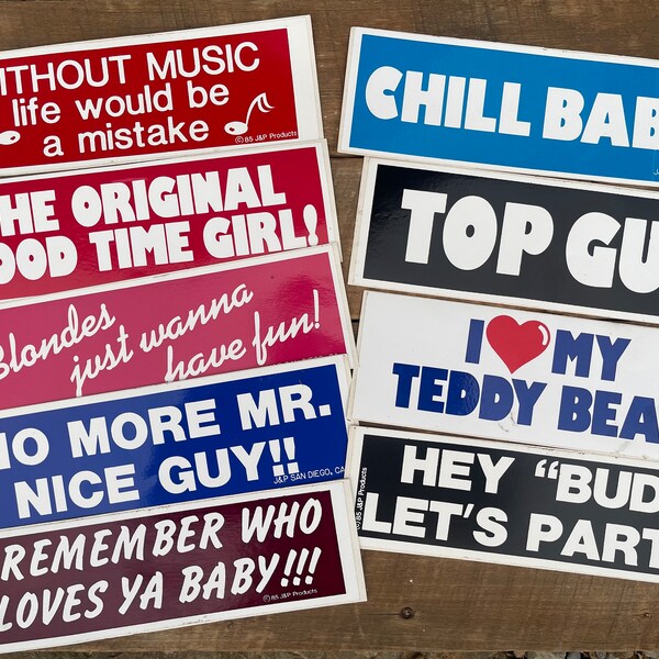 Vintage Bumper Stickers Etsy