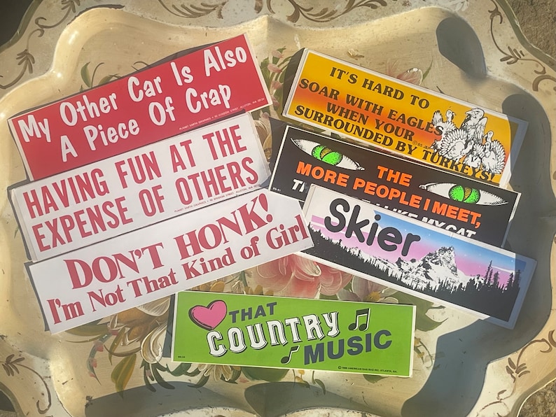 Vintage Bumper Stickers 80s & 90s Multiple Themes - Etsy