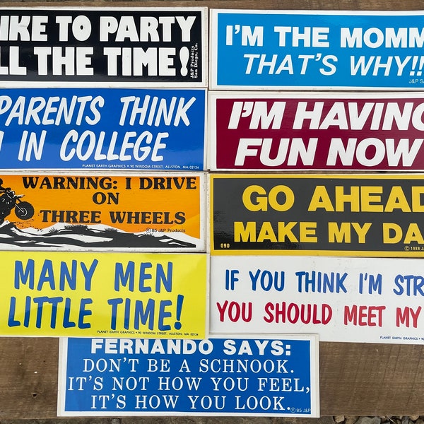 Vintage Bumper Stickers - Etsy