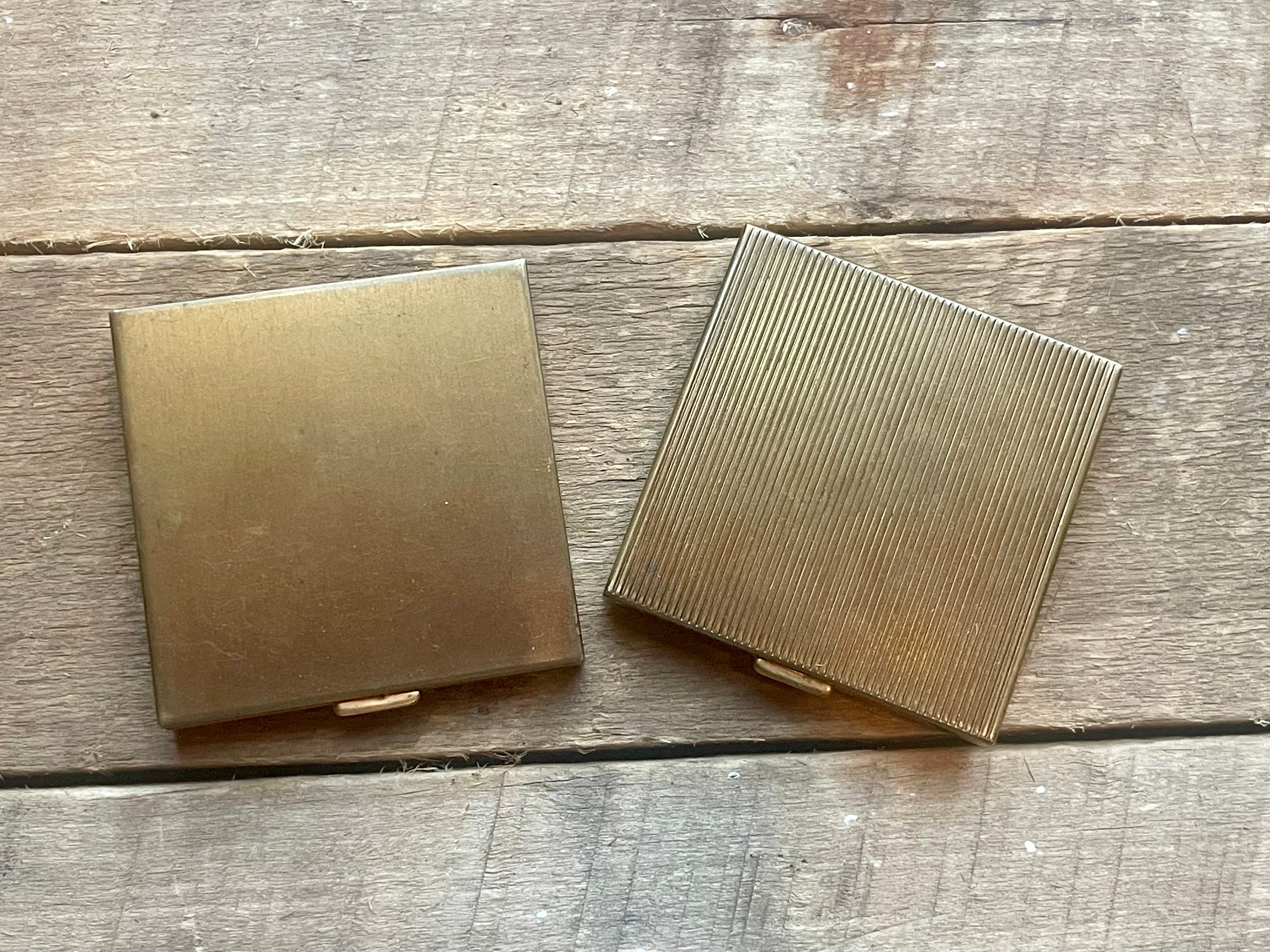 1950s Volupte Makeup Compacts Gold and Rhinestones Black Lacquer and ...