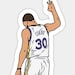 Steph Curry 3 Point Celebration Glossy Sticker 3, Water Resistant ...