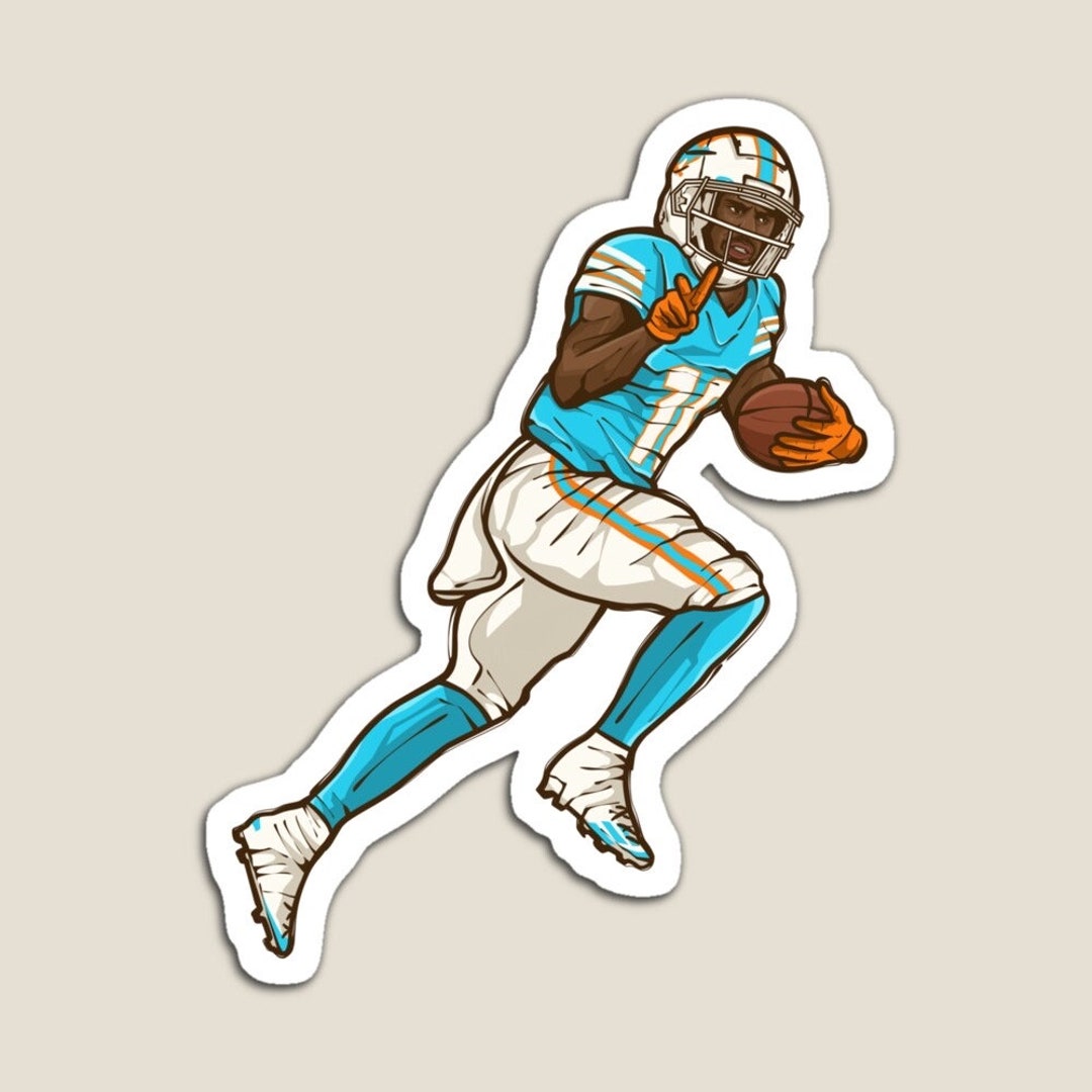 Tyreek Hill Peace Sign Cartoon Glossy Sticker 3, Water Resistant Laptop ...