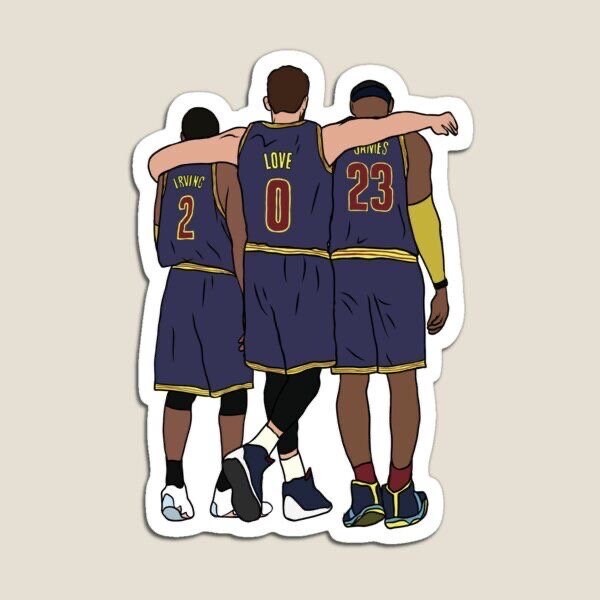 Kyrie Irving, Kevin Love & Lebron James Big 3 Glossy Sticker 3, Water ...