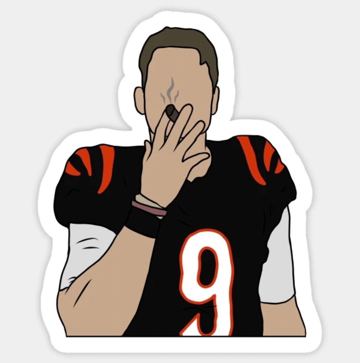 Joe Burrow Cigar Celebration Glossy Sticker 3 Water - Etsy