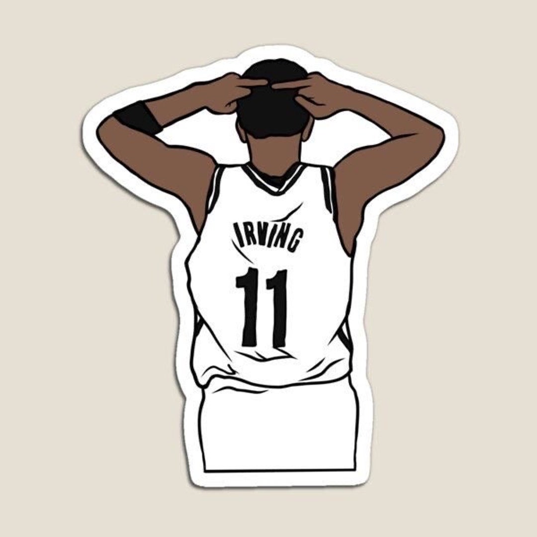 Kyrie Irving Double Middle Finger Glossy Sticker 3, Water Resistant ...