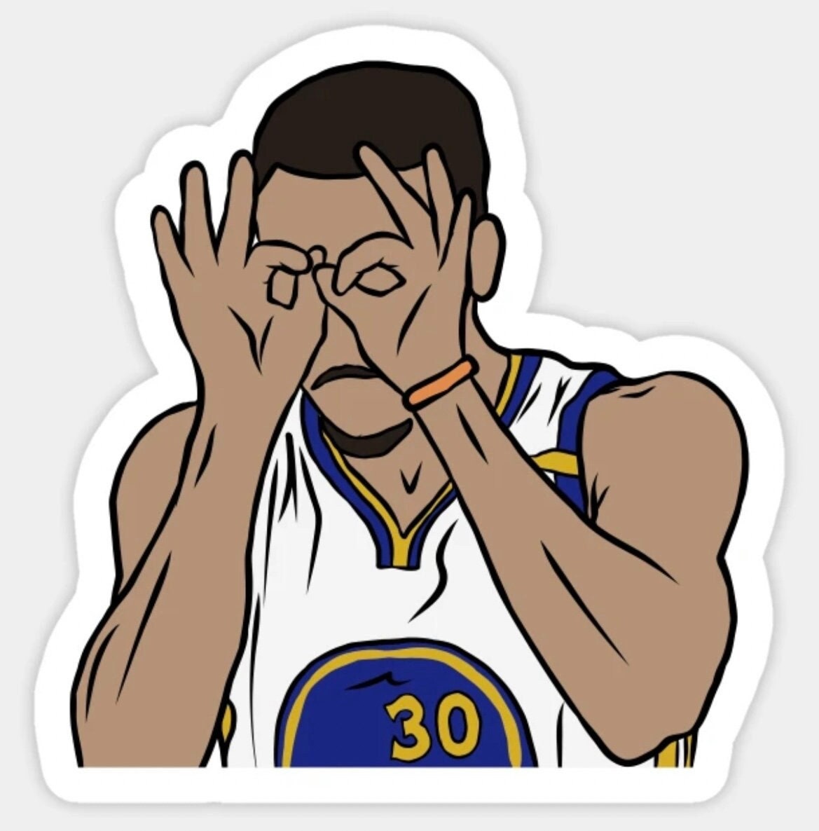 Steph Curry 3 Point Goggles Glossy Sticker 3 Water - Etsy