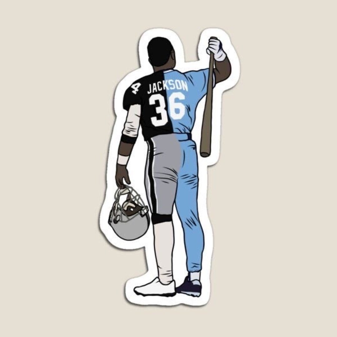 Bo Jackson Two Sport Athlete Glossy Sticker 3, Water Resistant Laptop ...