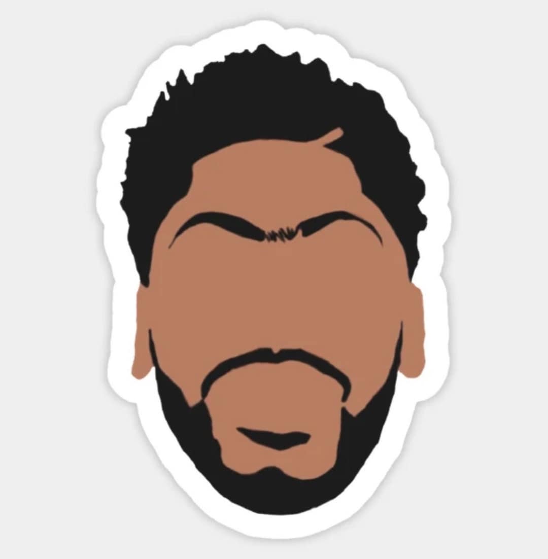 Anthony Davis Brow Face Art Glossy Sticker 3, Water Resistant Laptop ...