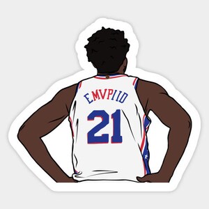 Joel Embiid EMVPIID Glossy Sticker 3, Water Resistant Laptop and Phone ...