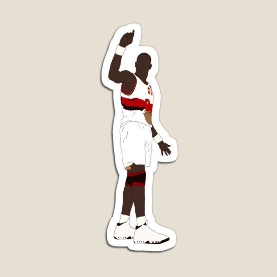 Dikembe Mutombo Finger Wag Glossy Sticker 3, Water Resistant Laptop and ...