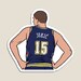 Nikola Jokic Back-to Glossy Sticker 3, Water Resistant Laptop and Phone ...