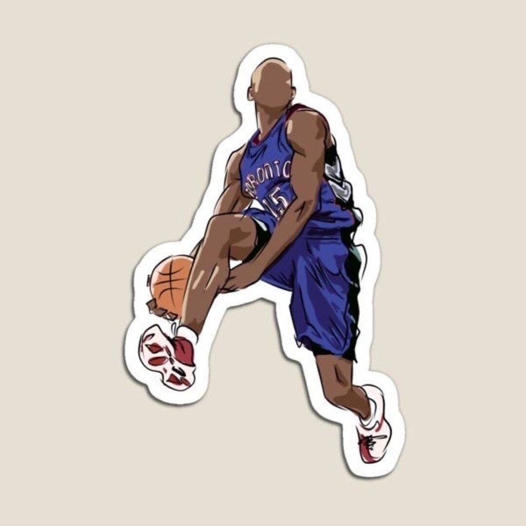 Vince Carter Dunk Sketch Glossy Sticker 3, Water Resistant Laptop and ...