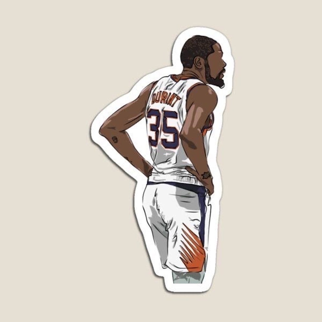 Kevin Durant Phoenix Suns Sketch Glossy Sticker 3, Water Resistant ...