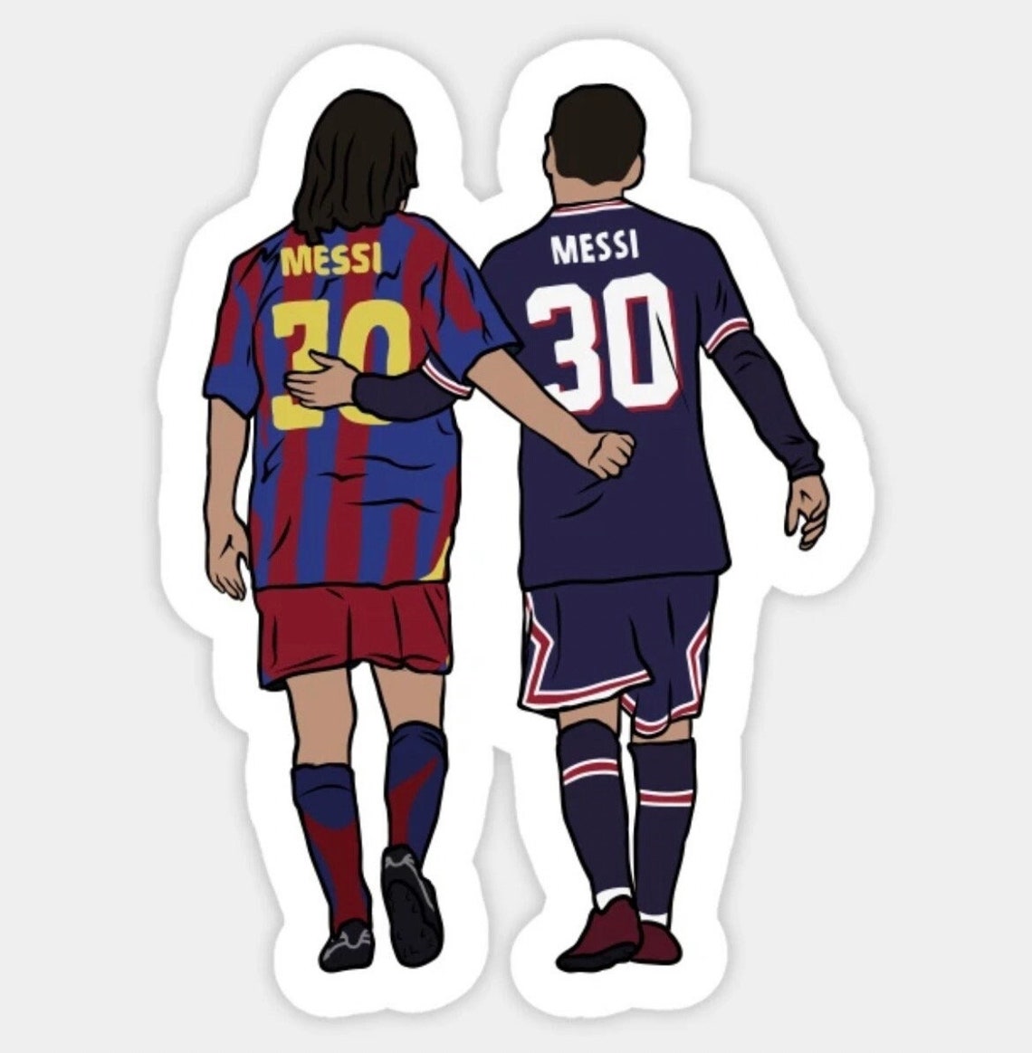 Young and Old Leo Messi Glossy Sticker 3 Water Resistant - Etsy