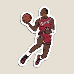 Michael Jordan Dunk Contest Glossy Sticker 3, Water Resistant Laptop ...