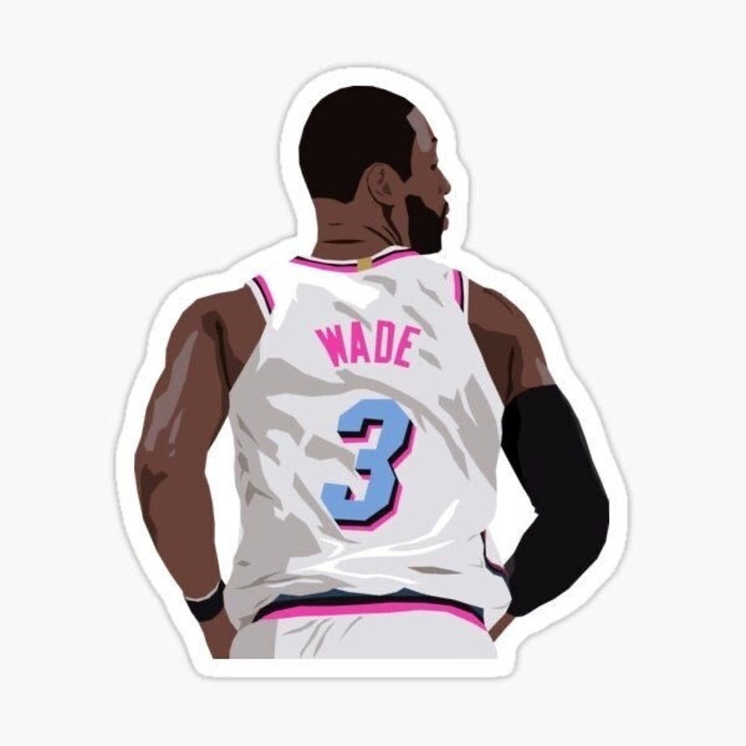 Dwyane Wade Back-to Miami Vice Glossy Sticker 3 Water - Etsy