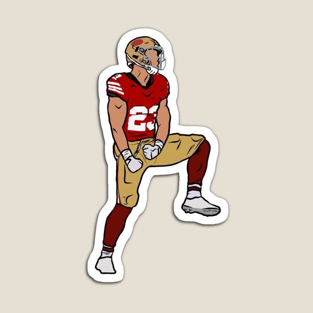 Christian Mccaffrey Celebration Glossy Sticker 3, Water Resistant ...