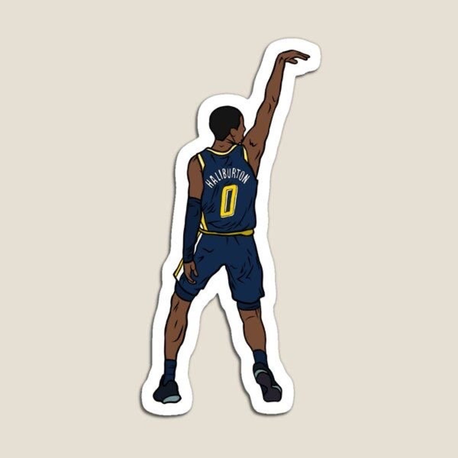 Tyrese Haliburton Follow Through Glossy Sticker 3 Water - Etsy