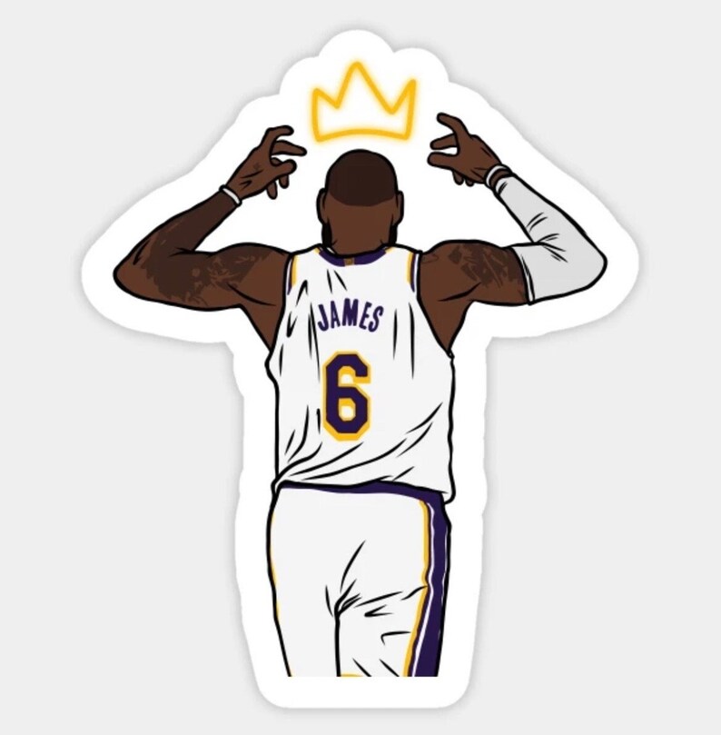 Lebron James Crowns Himself King Glossy Sticker 3 Water - Etsy