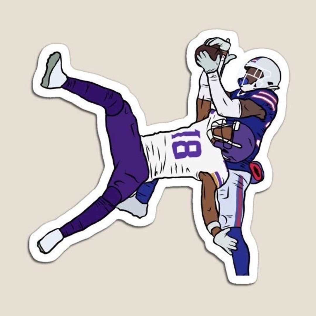 Justin Jefferson Catch Glossy Sticker 3, Water Resistant Laptop and ...