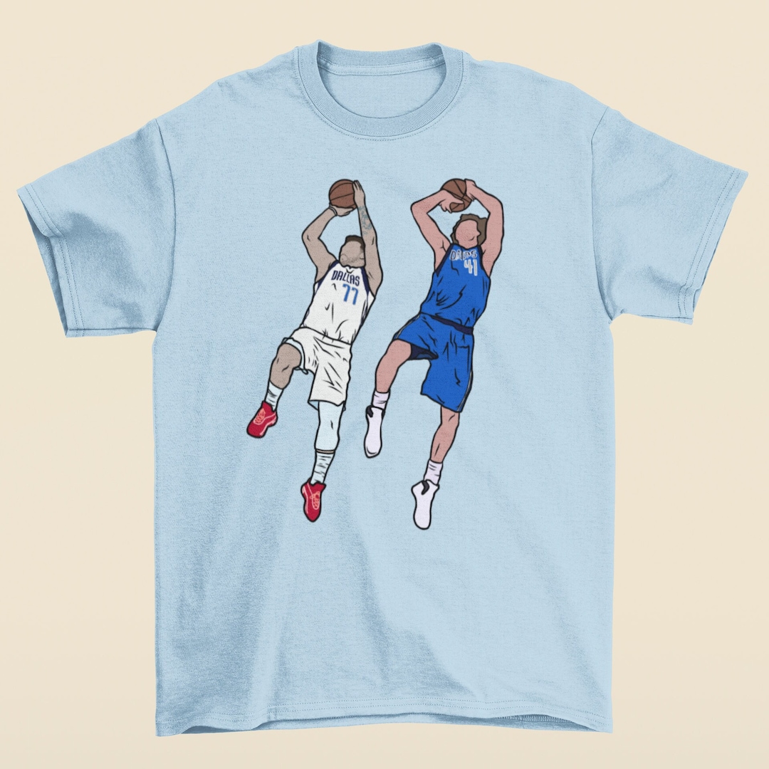 Dirk Nowitzki and Luka Doncic Fade Away T-shirt - Etsy