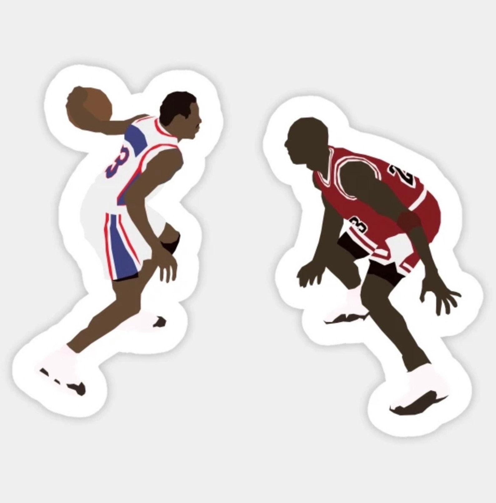 Allen Iverson Crossover on Michael Jordan Glossy Sticker 3 - Etsy