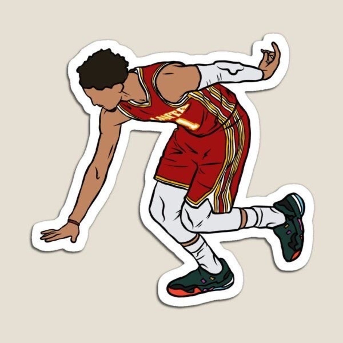 Trae Young too Small Glossy Sticker 3, Water Resistant Laptop and Phone ...