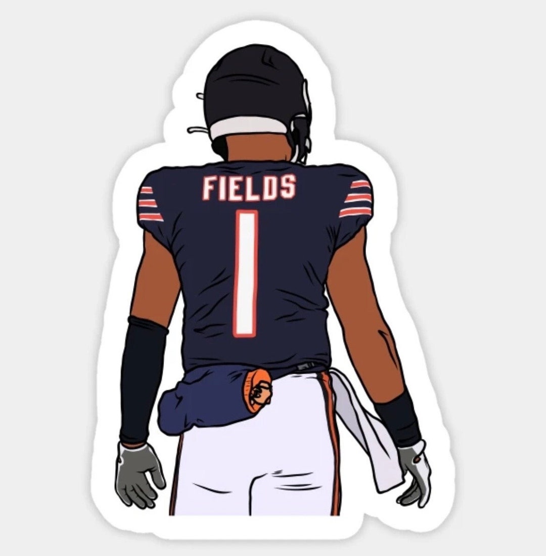 Justin Fields Back-to Glossy Sticker 3 Water Resistant - Etsy