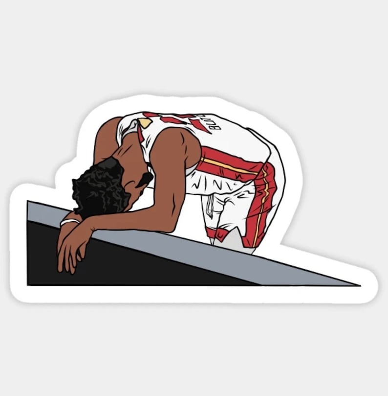 Jimmy Butler Exhausted Meme Funny Glossy Sticker 3 Water - Etsy