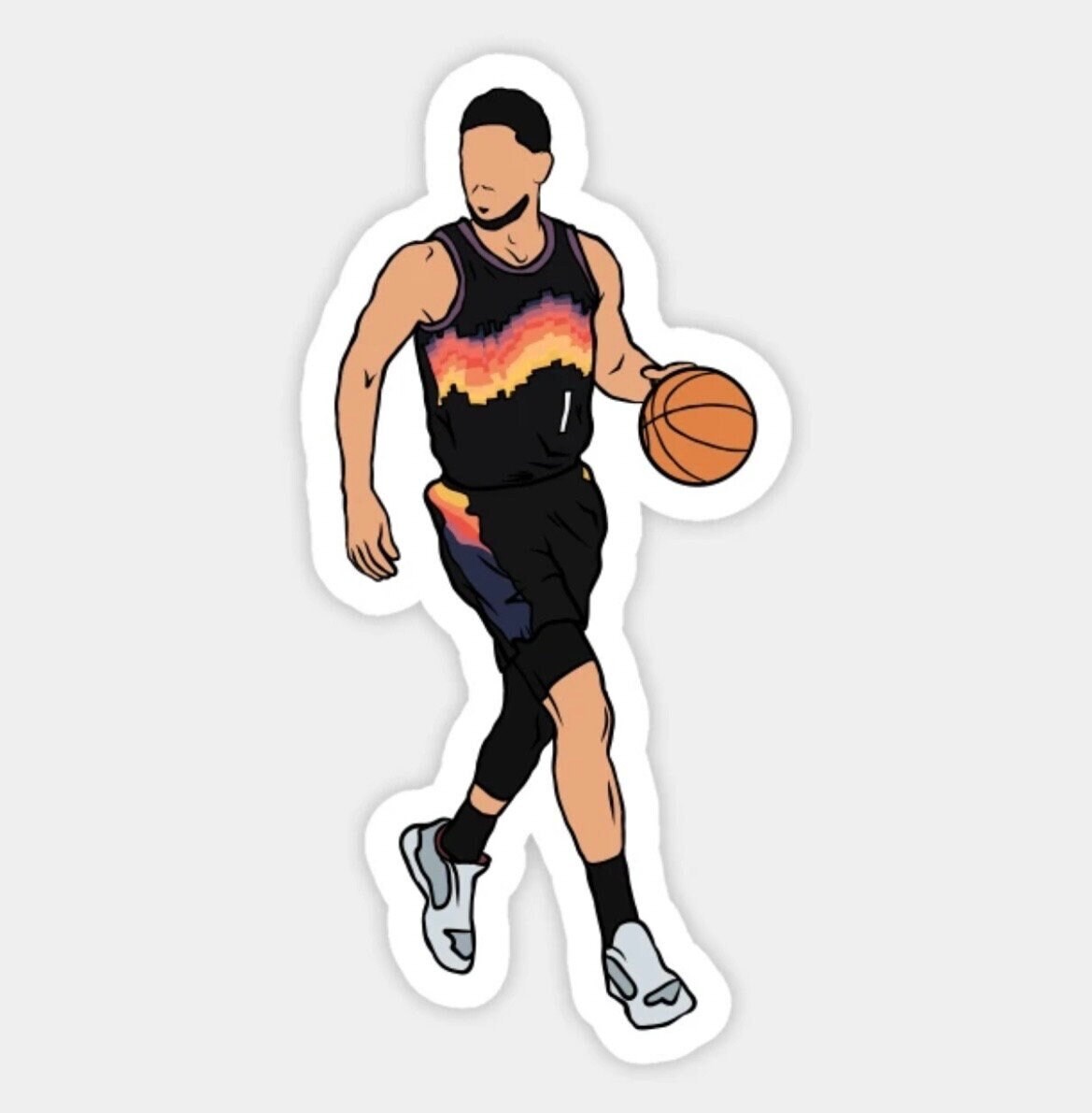 Devin Booker Dribbling Glossy Sticker 3 Water Resistant - Etsy