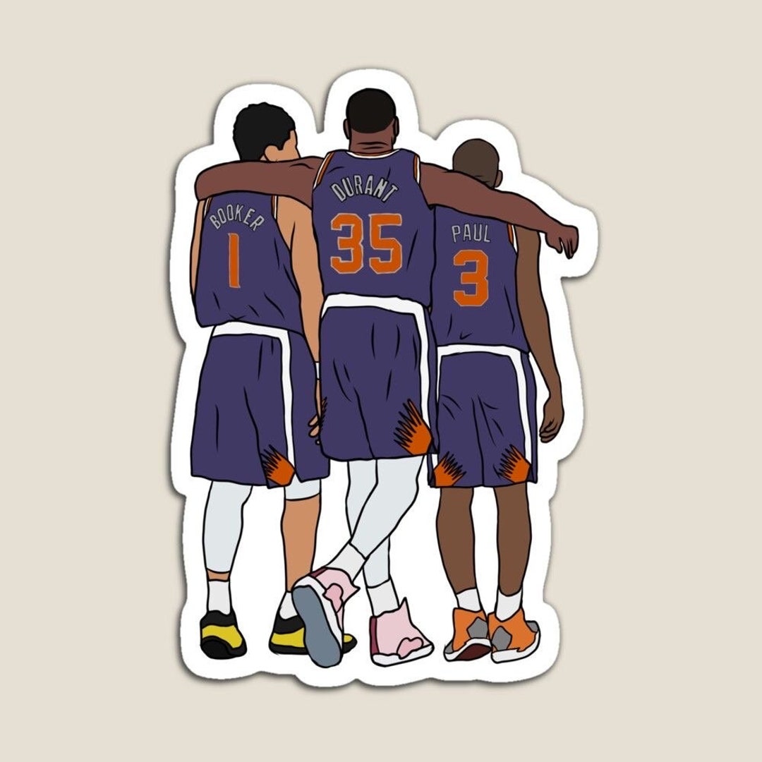 Devin Booker, Kevin Durant, Chris Paul Glossy Sticker 3, Water ...