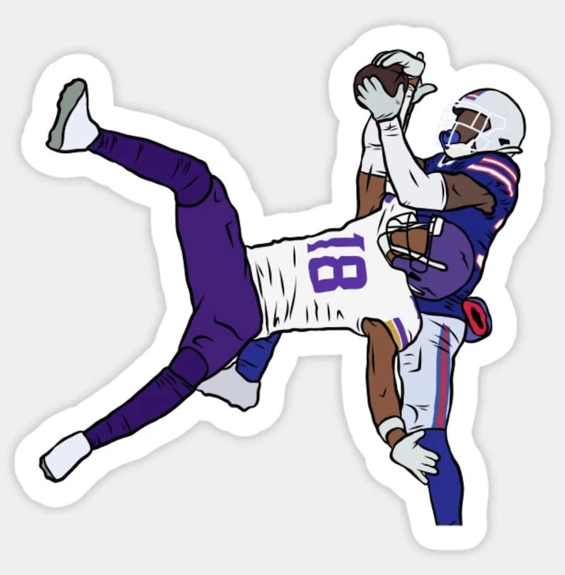 Justin Jefferson Catch Glossy Sticker 3 Water Resistant - Etsy