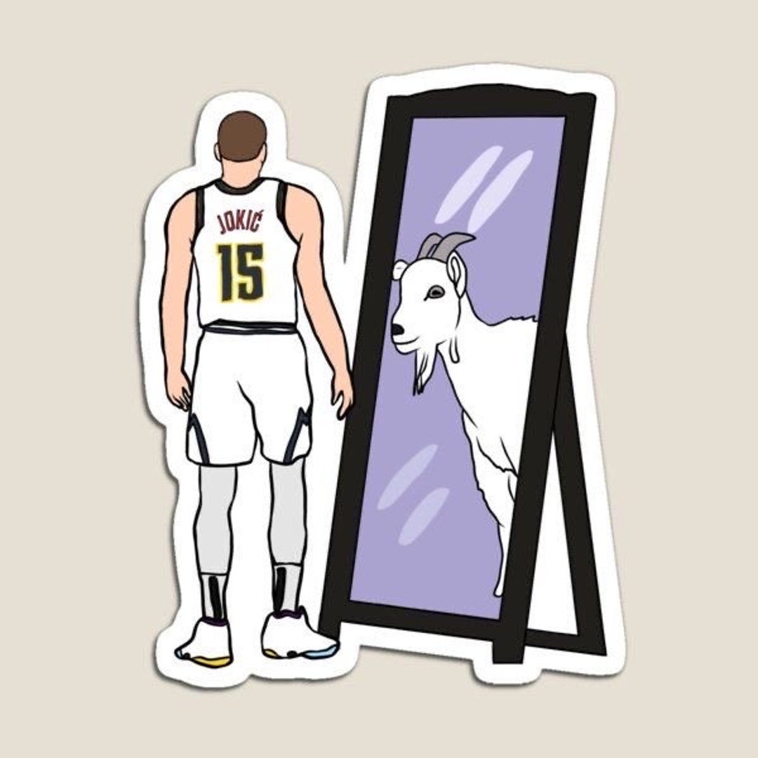 Nikola Jokic Mirror GOAT Glossy Sticker 3, Water Resistant Laptop and ...