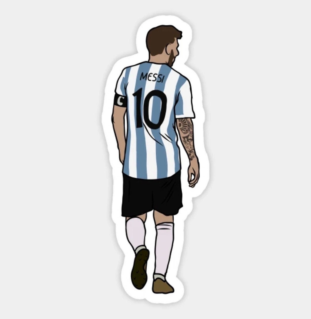 Leo Messi Back-to Glossy Sticker 3, Water Resistant - Etsy