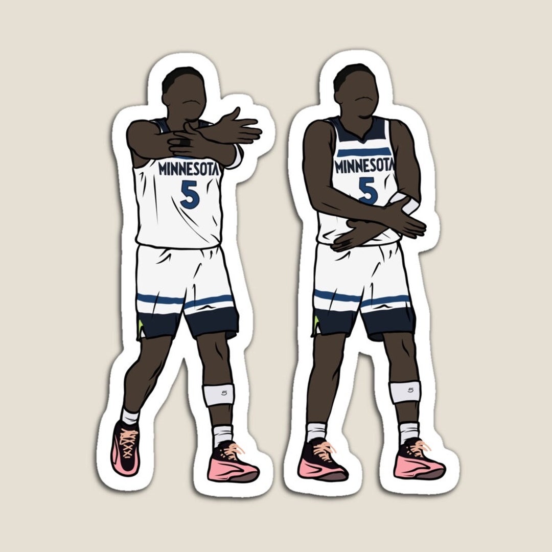 Anthony Edwards Chop Celebration Glossy Sticker 3, Water Resistant ...