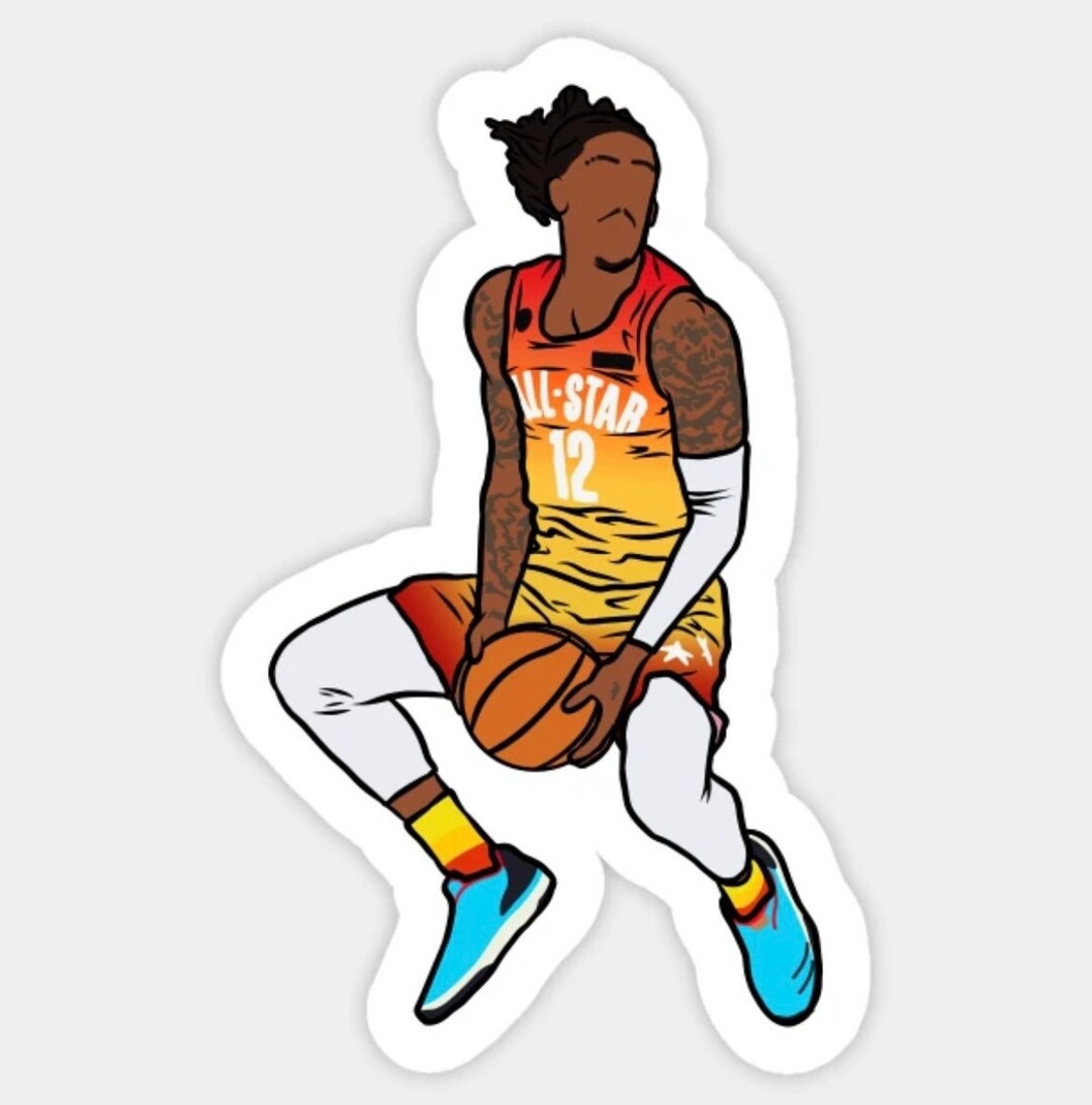 Ja Morant All-star Dunk Glossy Sticker 3, Water Resistant Laptop and ...