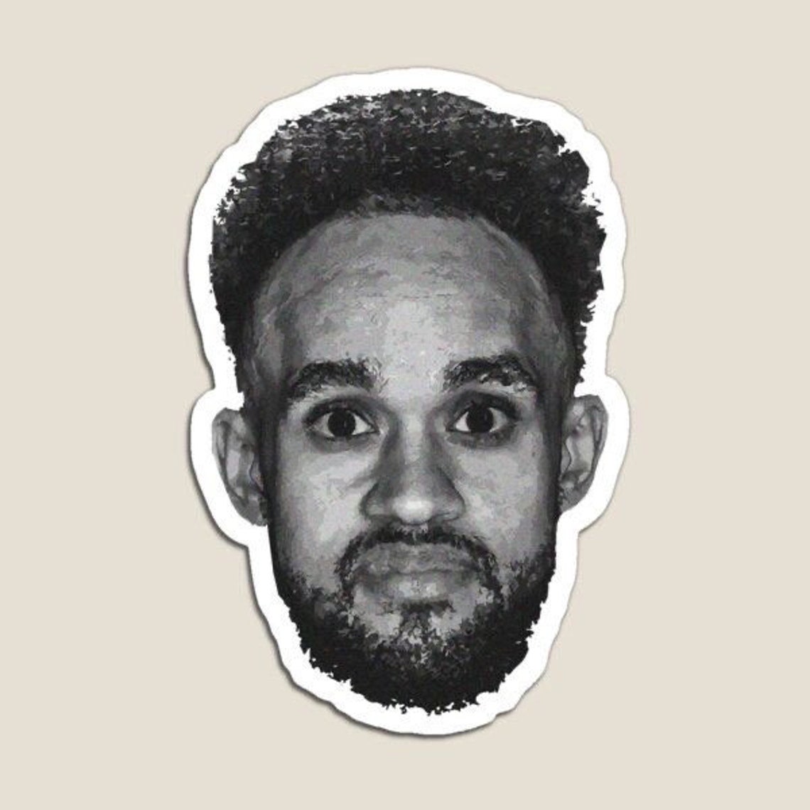 Derrick White Face Meme Funny Glossy Sticker 3 Water - Etsy