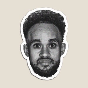 Derrick White Face Meme Funny Glossy Sticker 3, Water Resistant Laptop ...