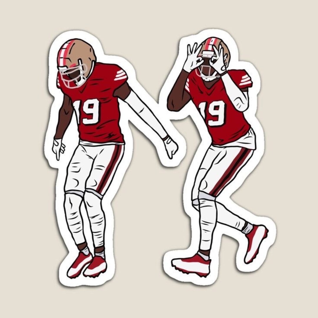 Deebo Samuel Griddy Glossy Sticker 3, Water Resistant Laptop and Phone ...