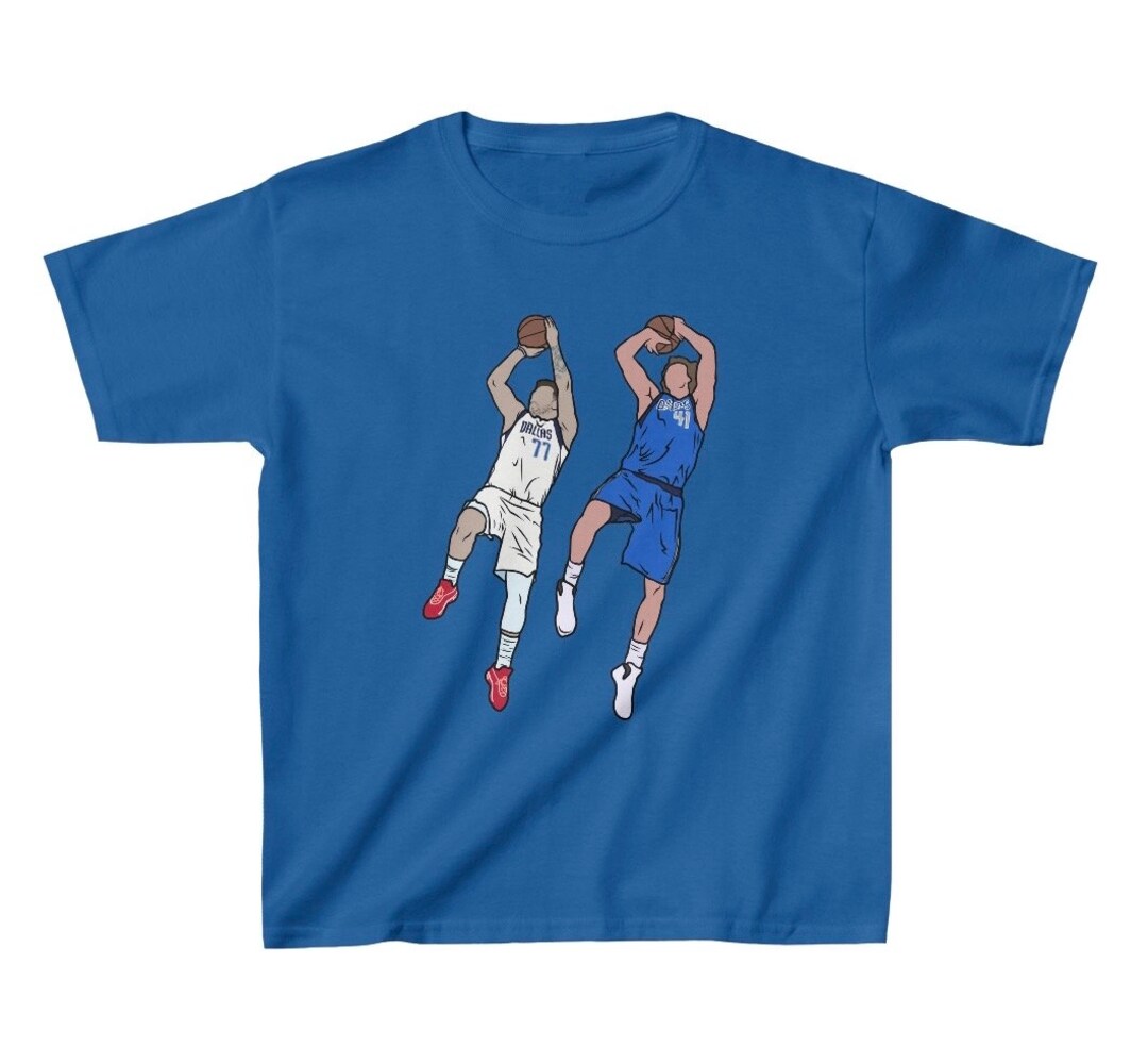 Kids T-shirt Luka Doncic and Dirk Nowitzki Fade Away YOUTH SIZES - Etsy