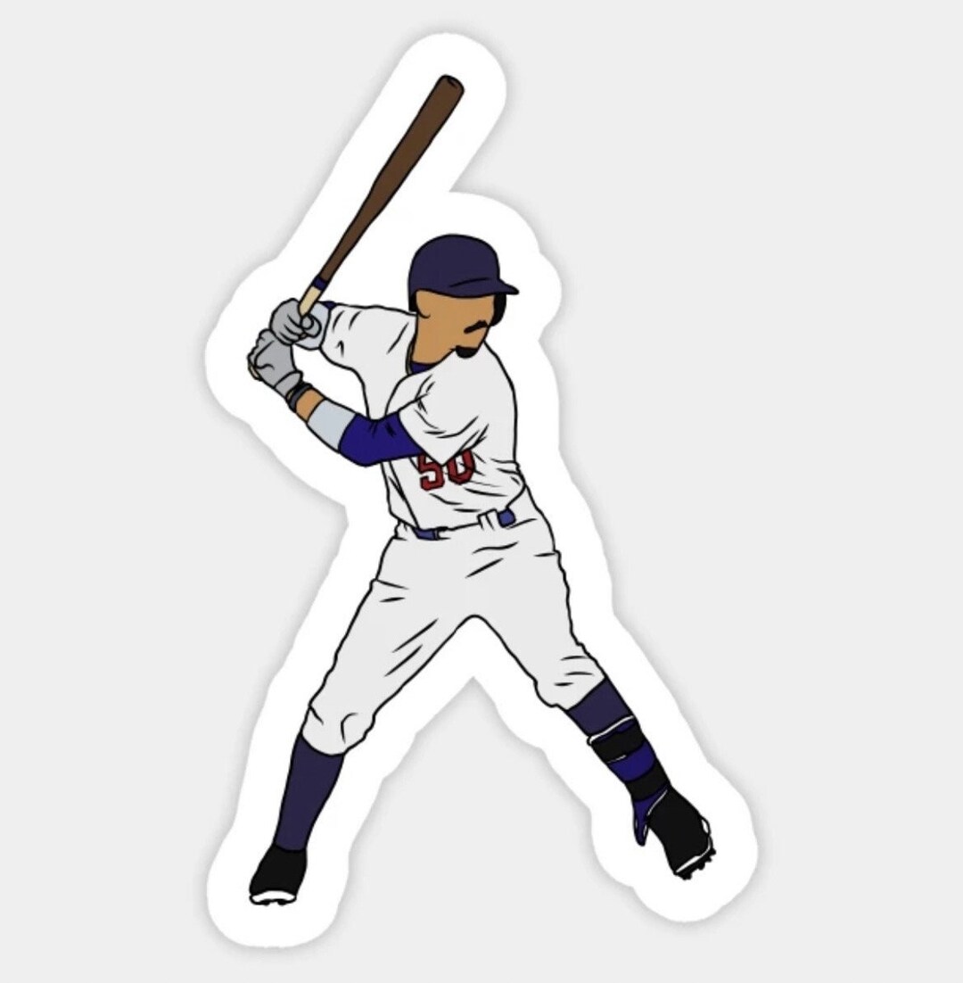 Mookie Betts Swing Glossy Sticker 3 Water Resistant Laptop - Etsy