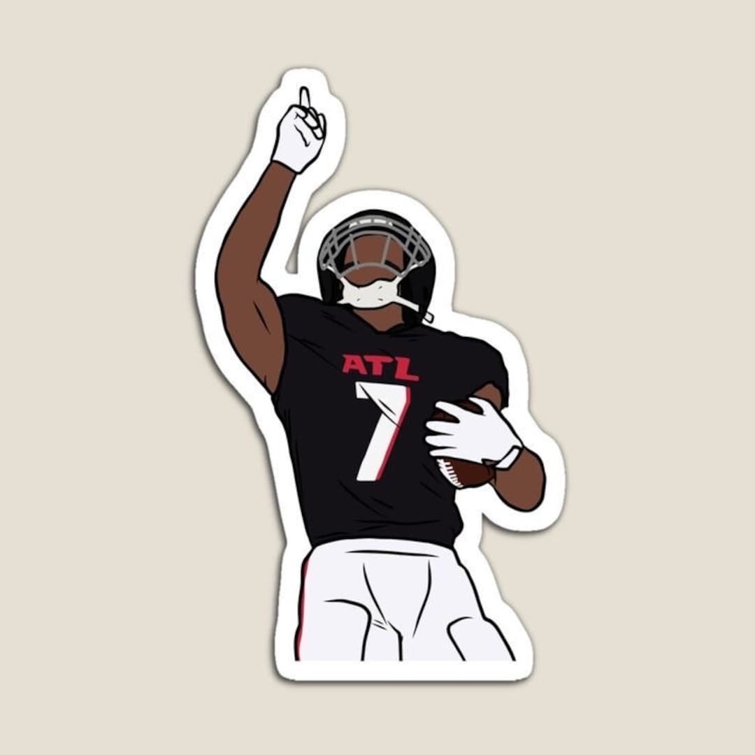 Bijan Robinson Pointing up Glossy Sticker 3, Water Resistant Laptop and ...