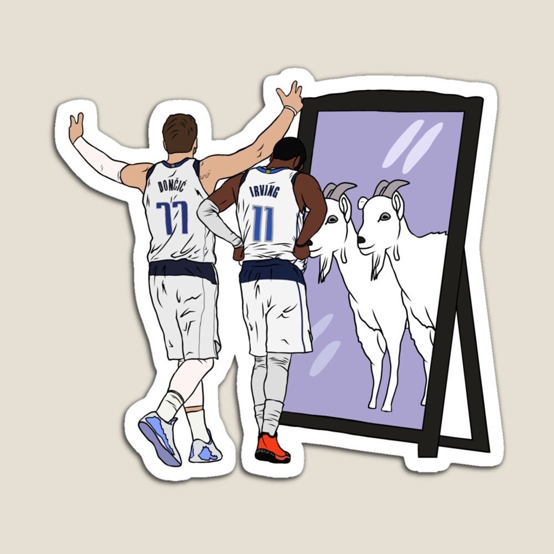 Luka Doncic and Kyrie Irving Mirror Goats Glossy Sticker 3, Water ...